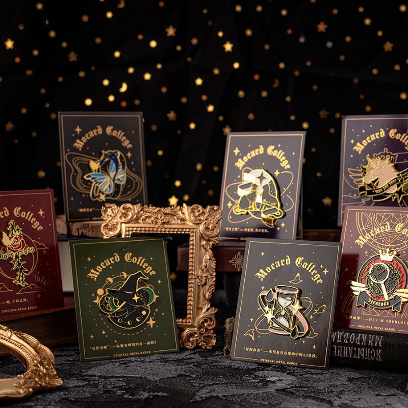 Magic School Rose Cartoon Brooch Pin Hourglass Butterfly Cat Enamel ...