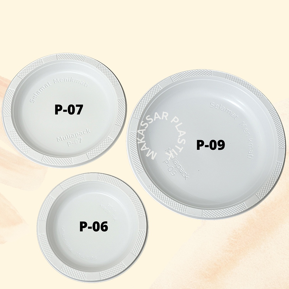 Mulia Plastic Plates Pack @ 50 Pcs / Pack | Shopee Philippines