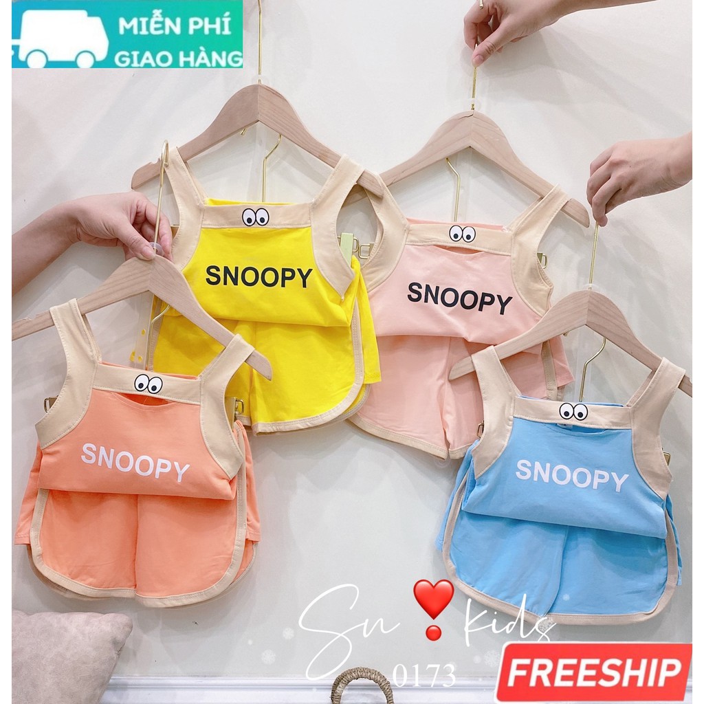 (Gift) Spaghetti strap snoopy snoopy Set For Girls Soft cotton Cool ...