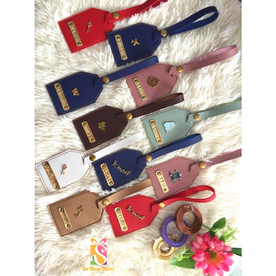 PERSONALIZED LEATHER BAG TAG/LUGGAGE TAG | Shopee Philippines