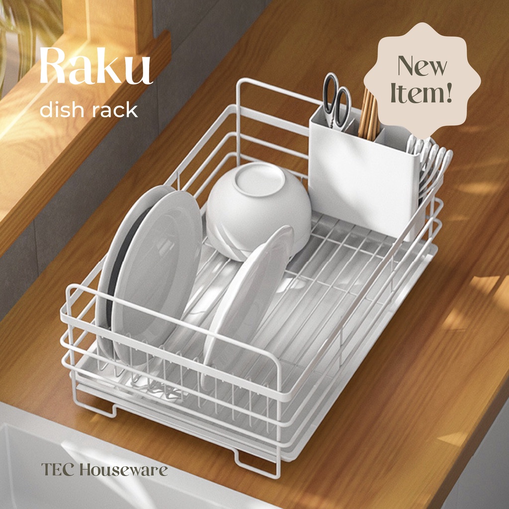 PERALATAN 【TEC】RAKU Nordic Style Multi-Level Dish Rack Kitchen Shelf ...