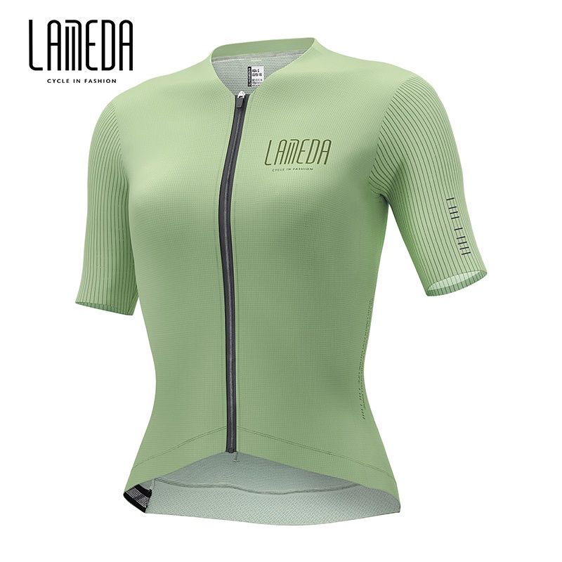 LAMEDA Women's Powerband Cycling Jersey Short Sleeve Shirt Sportswear Bicycle Clothes Running ...