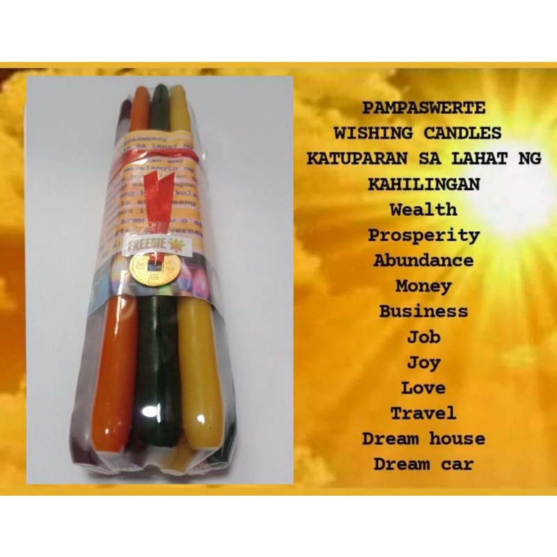 Wishing Lucky Candle Assorted 10pcs | Shopee Philippines