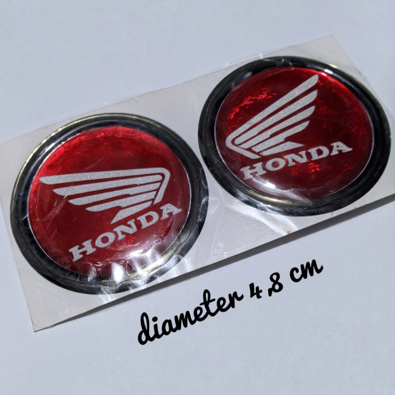Emblem Embossed honda logo wings Round wings A Pair Of Motorcycle ...