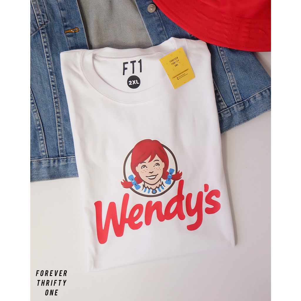 WENDY'S Shirt Unisex Men's Women's T-shirt | Shopee Philippines