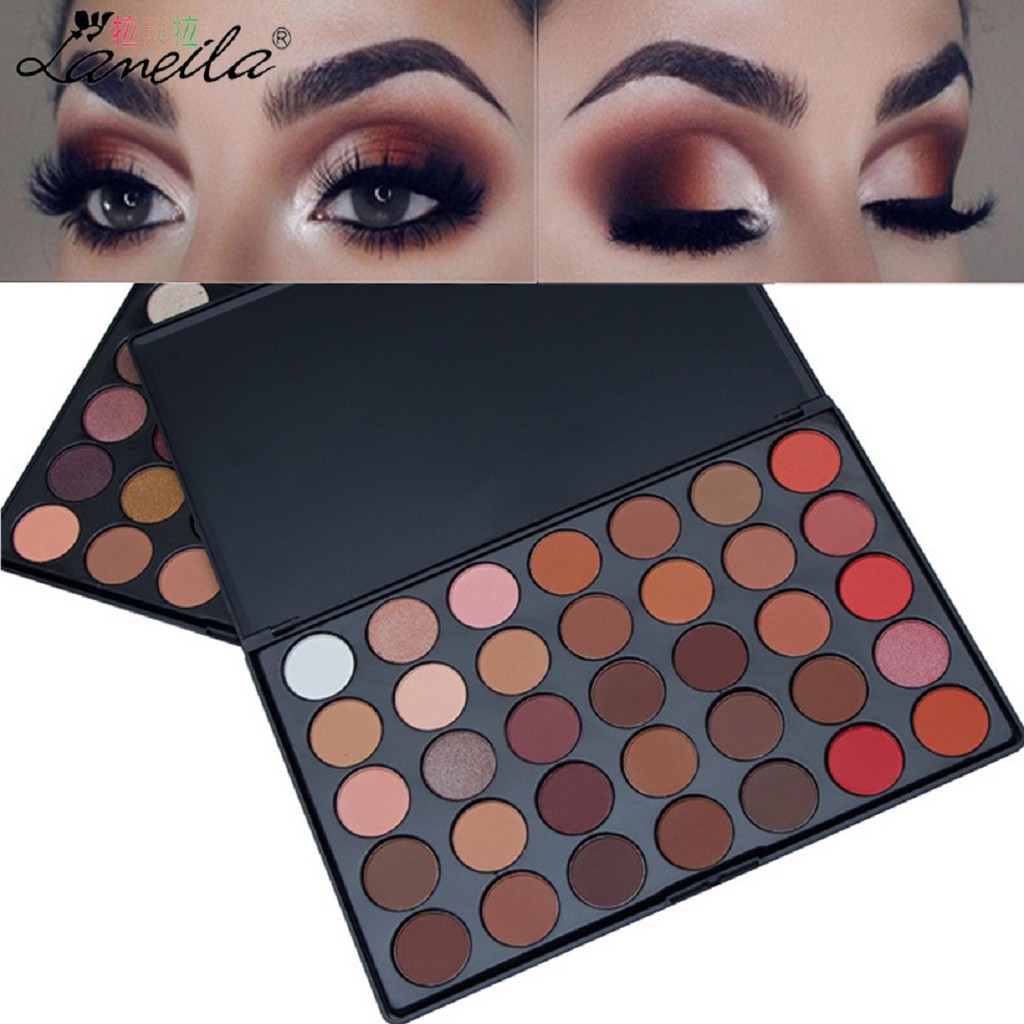 Lameila Pro 35Colors Matte Shimmer Eye Smoky Eyeshadow 45.5g #3606 ...