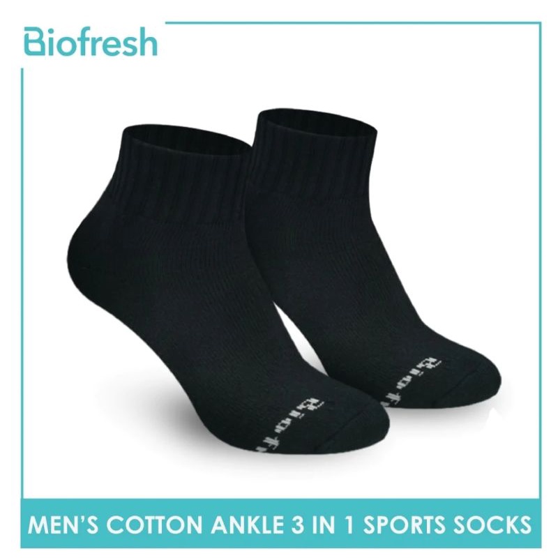 Biofresh RMSKG18 Men's Thick Cotton Ankle Sports Socks 3 pairs in a ...