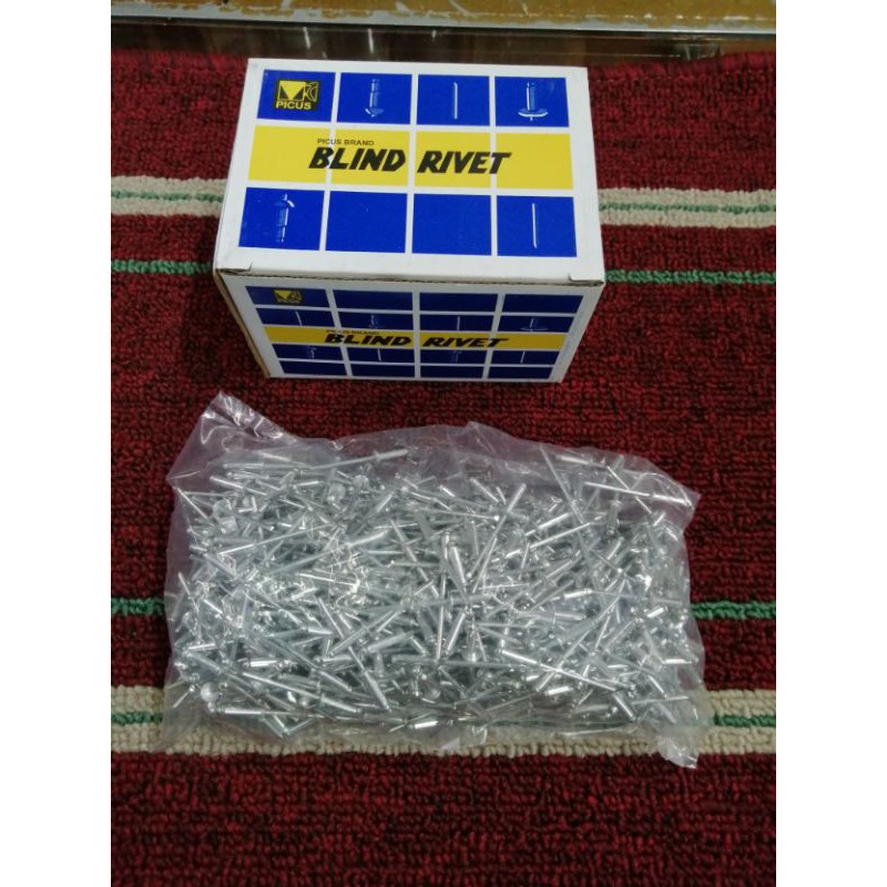 Picus Blind Rivets per Box 1/8 x 1/2, 5/32 x 1/2, 3/16 x 1/2, 1/8 x 3/4 ...