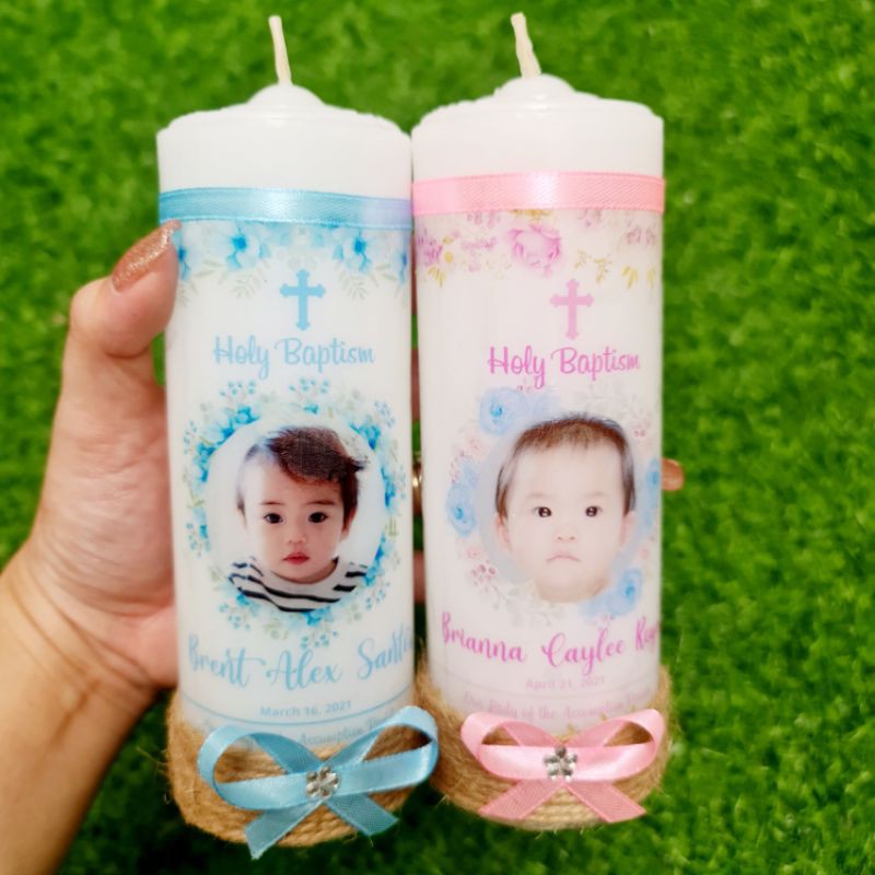 Parent Candle Baptismal Candle free layout baptism candle | Shopee ...