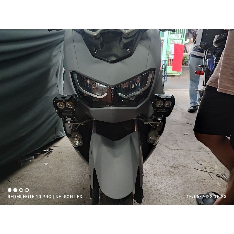 Yamaha NMAX V2 heavy duty stainless powder coated LED bracket | Shopee ...