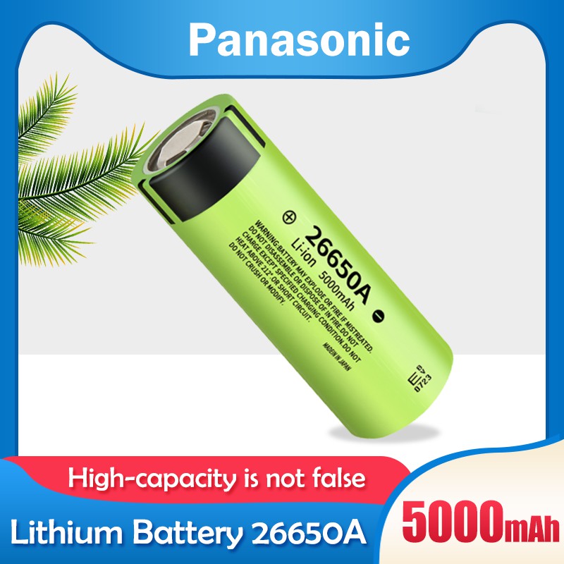 Panasonic original 26650a 26650 3.7v 5000mah, bateria recarregável de ...