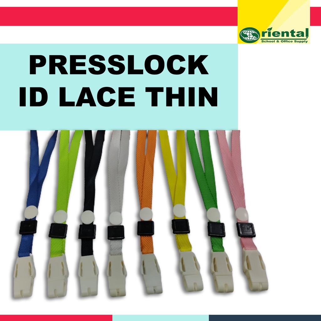 Plastic Press Lock ID Lace Thin - Colorful ID Lace - Sold per piece ...