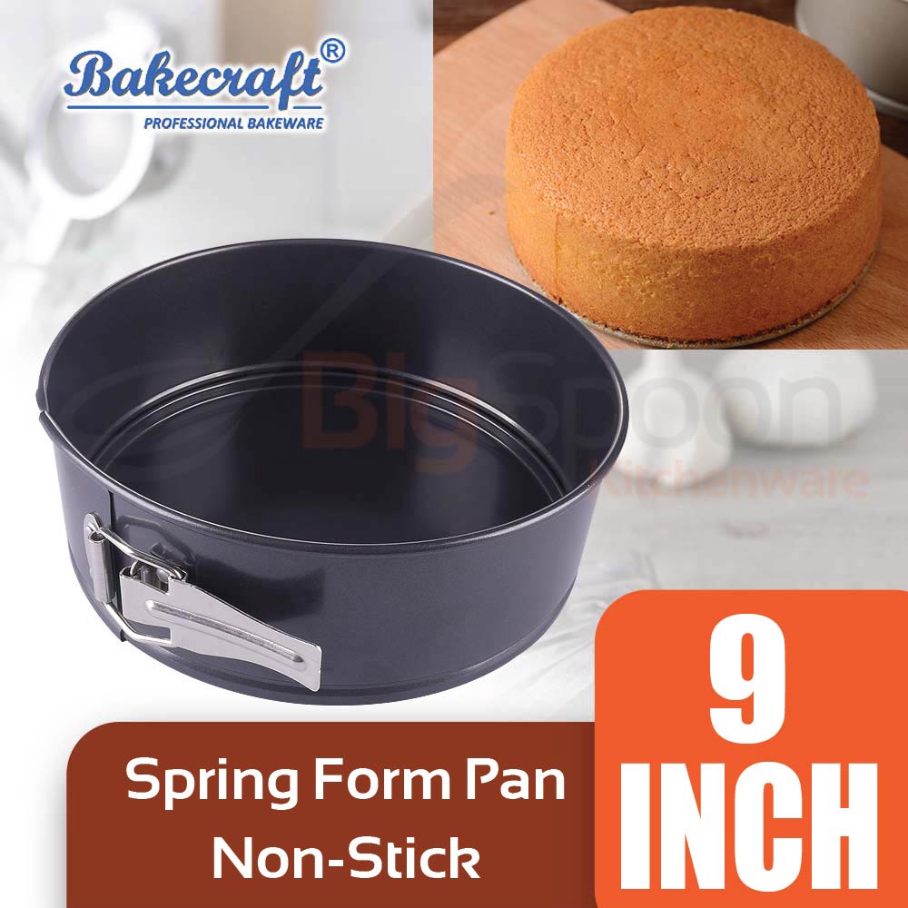 BAKECRAFT 9 INCH Spring Form Pan Non-Stick Round Cake Mould | Shopee ...