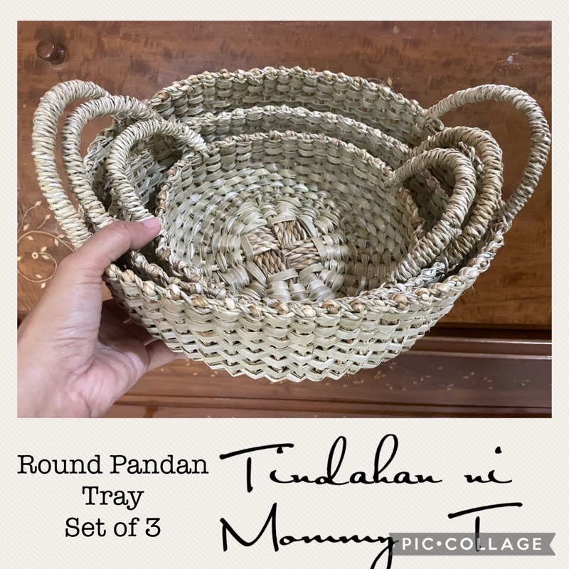 Native Round Pandan Tray /Basket /Organizer | Shopee Philippines