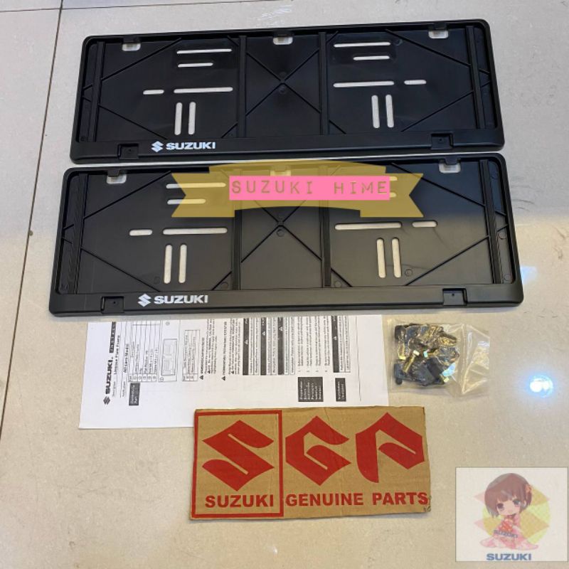 SGP Suzuki Front Rear Number Plate Holder Original Suzuki Genuine Parts ...