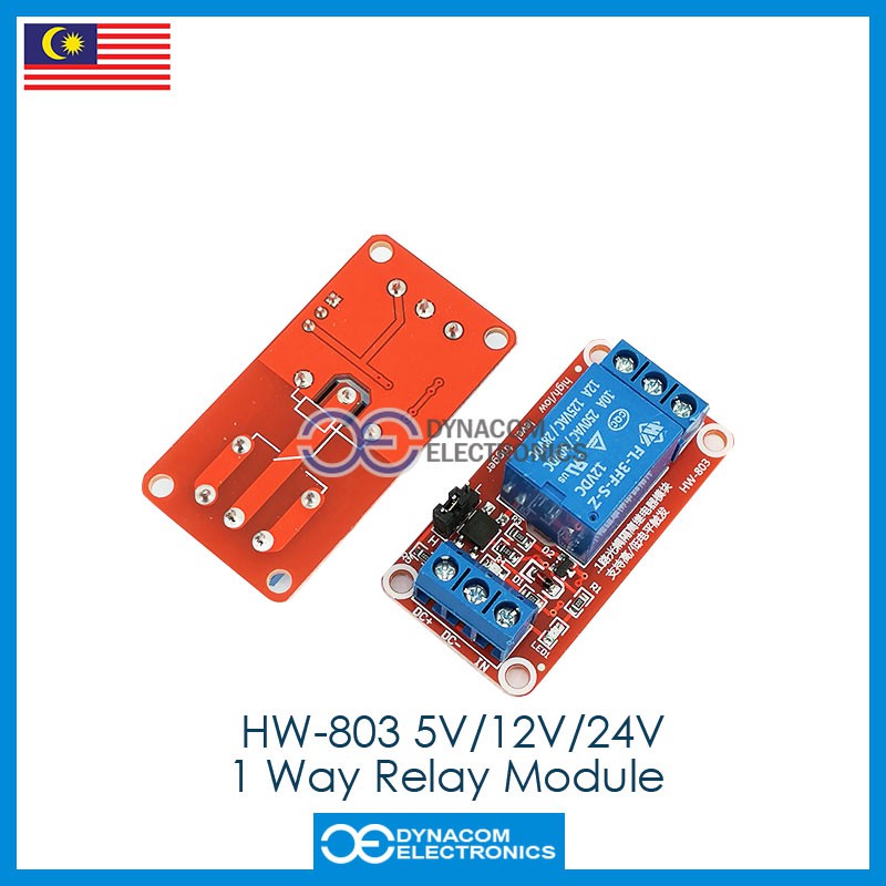 HW-803 5V 1 Way Relay Module With Optocoupler Isolation Support High ...