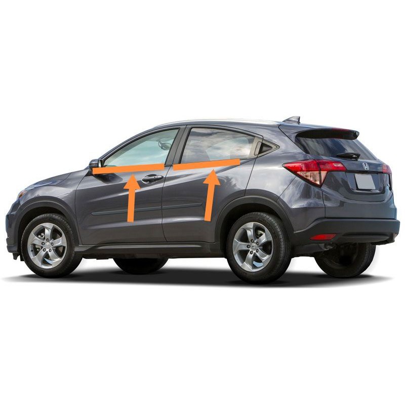 HONDA HRV 2015 YEAR DOOR GLASS OUTER MOULDING (BLACK) | Shopee Philippines