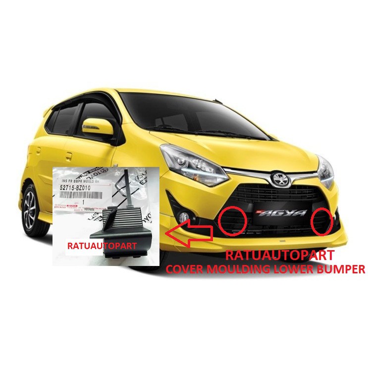 Agya FACELIFT Front Bumper Side Molding COVER | Shopee Philippines