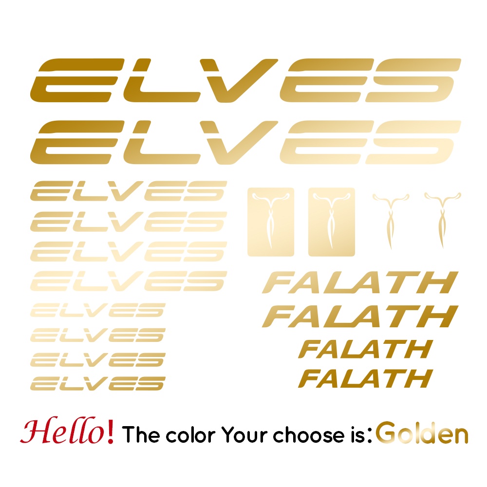 ELVES Bike Frame Vinyl Sticker Decal for Mountain Bike and Road Bike ...