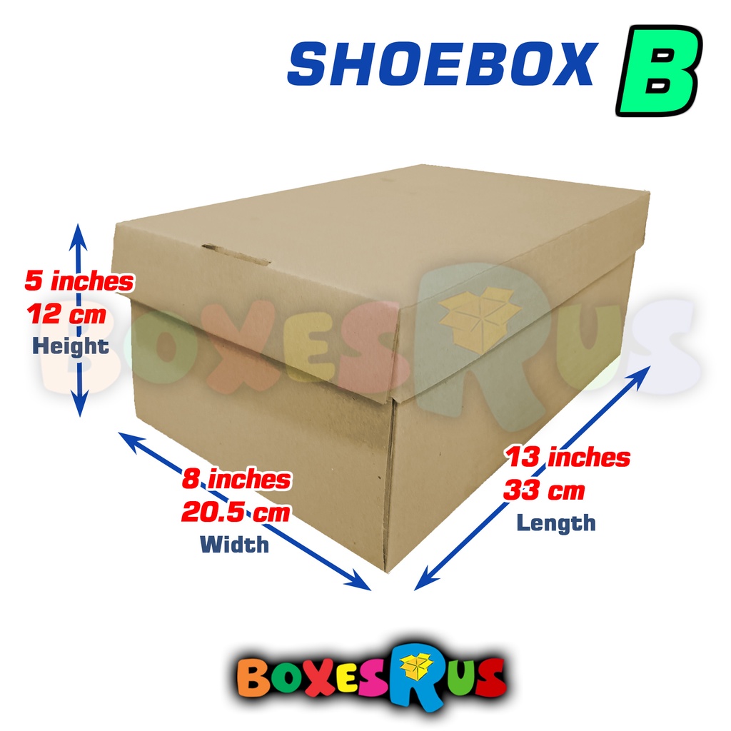 Corrugated Shoe Box 3 Sizes Sandals Flipflops Big Shoe Shipping Box ...