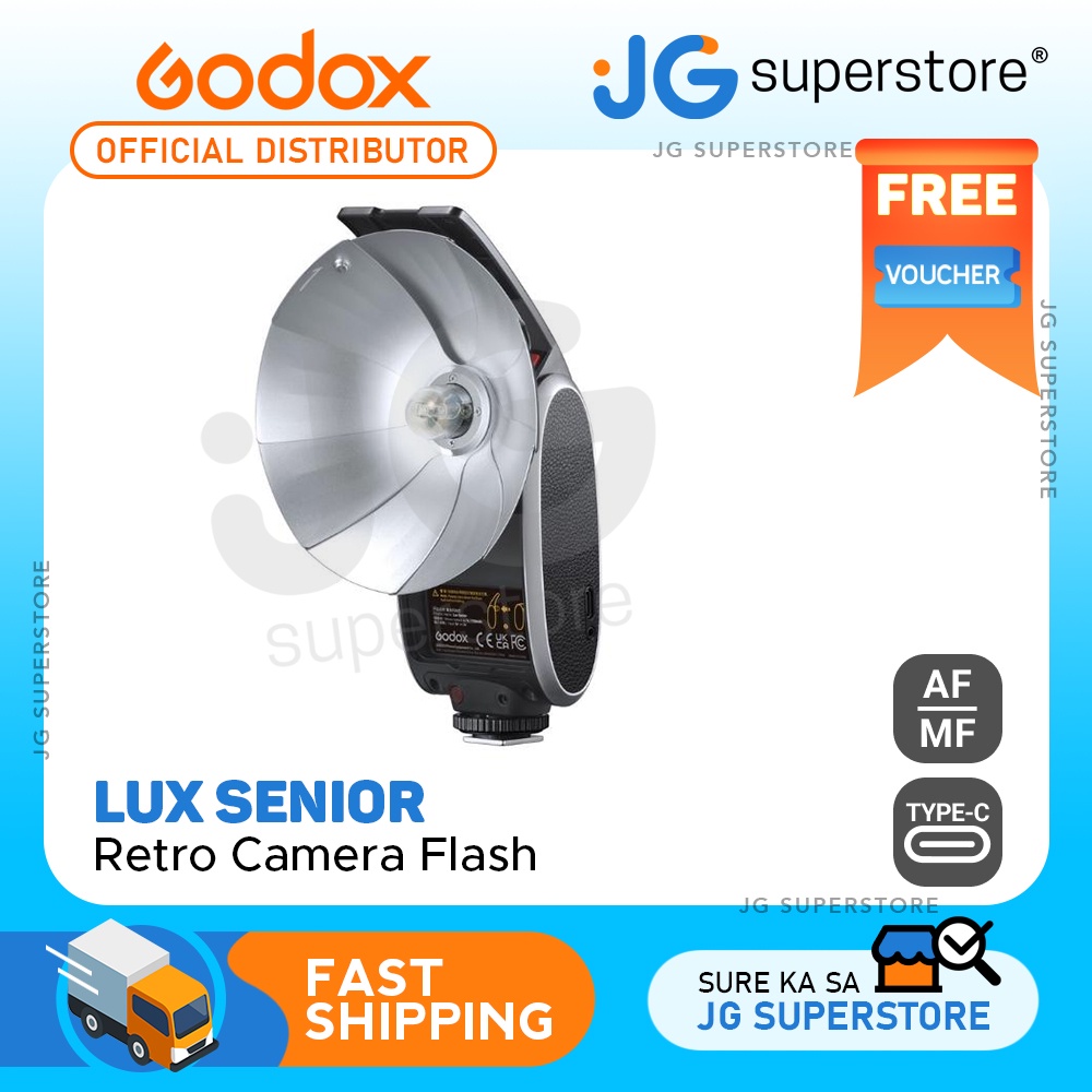 Godox Lux Senior Retro Camera Flash with Manual & Auto Modes ...