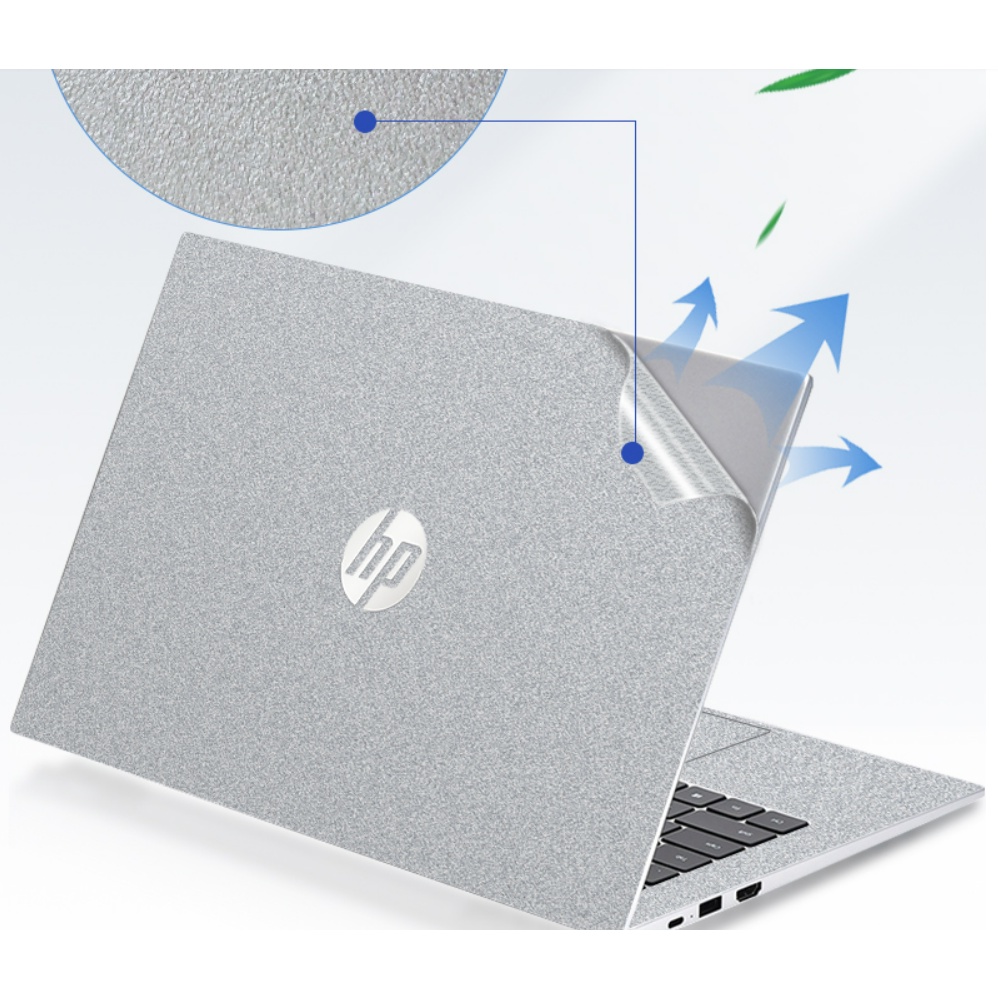 Sticker Laptop HP Matte SILVER Sides Skin 14'' 15.6'' 13'' Inch Case HP ...