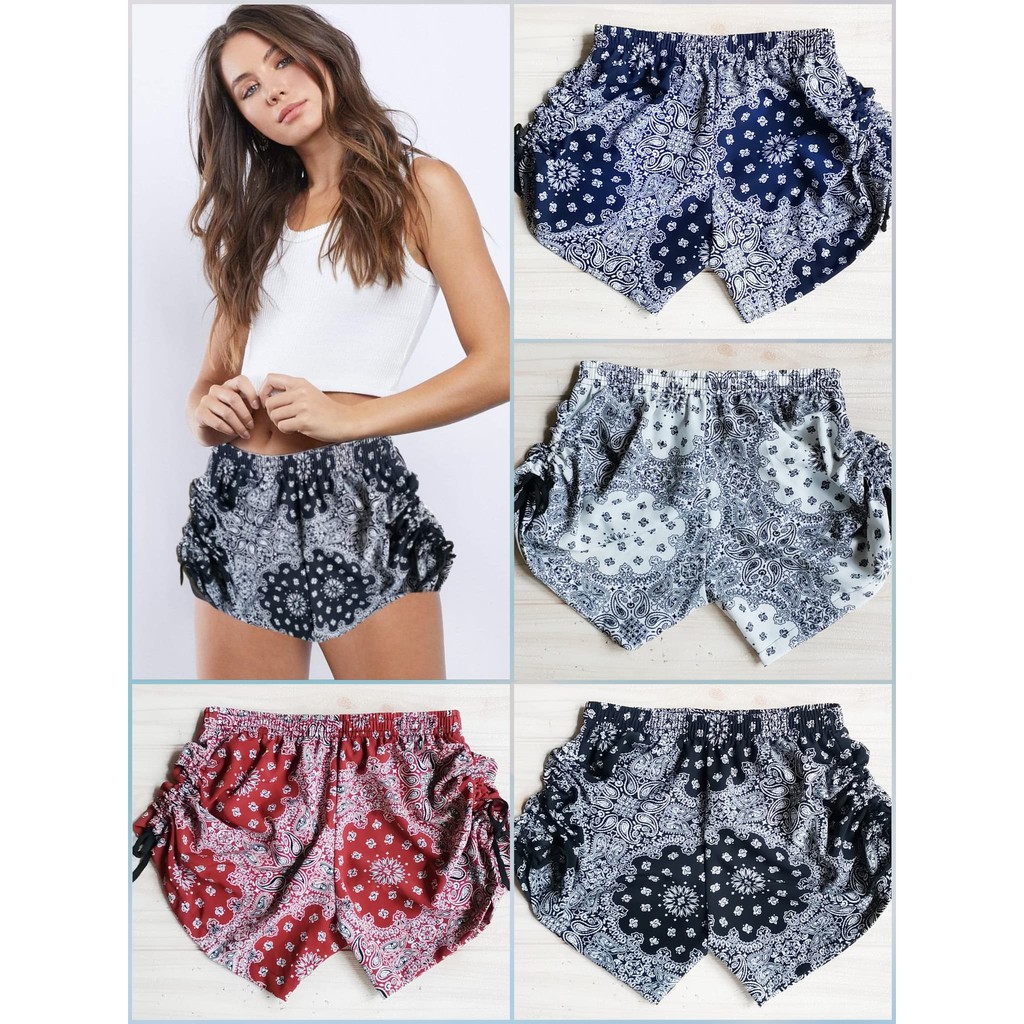 NEW BANDANA/PAISLEY SIDE STRING SHORTS (for women, sexy shorts) Good ...