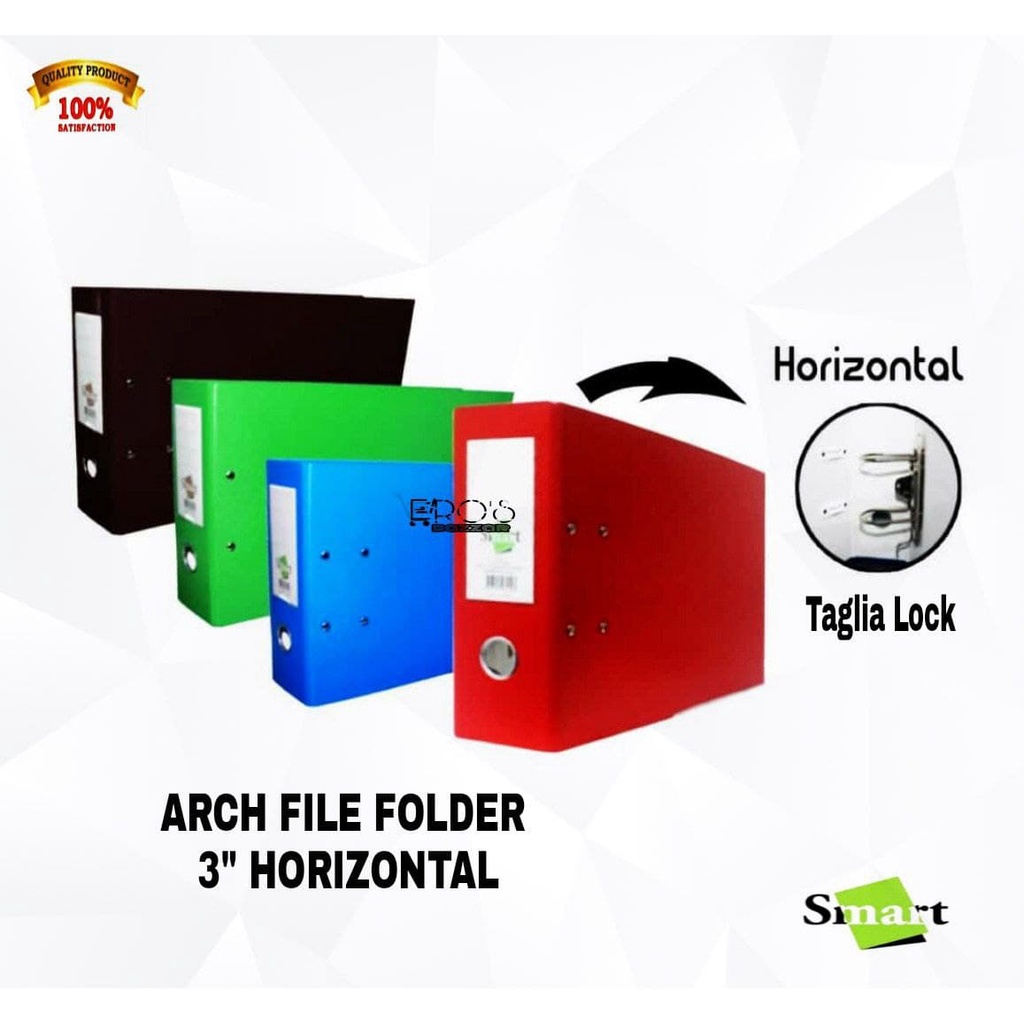 Arch File Folder HARD COVER 3" HORIZONTAL w/ Side Mechanism | Shopee ...