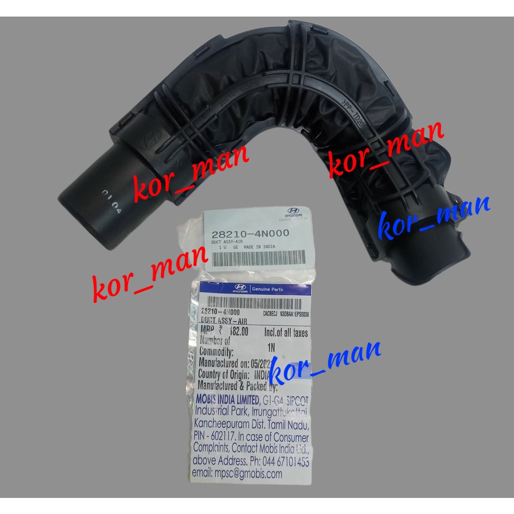 Air Duct Hose Hyundai Eon 28210-4N000 Mobis India | Shopee Philippines