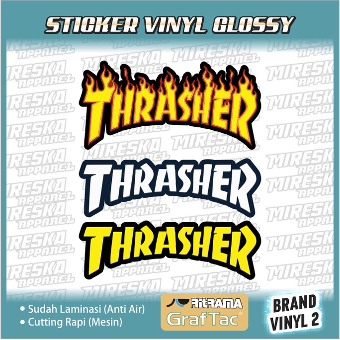 TRASHER Viral Glossy Aesthetic Sticker Series | Viral Sticker | Laptop ...