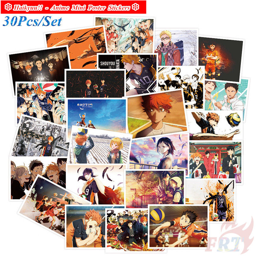 Haikyuu!! - Anime Mini Poster Series A Stickers 30Pcs/Set Waterproof ...
