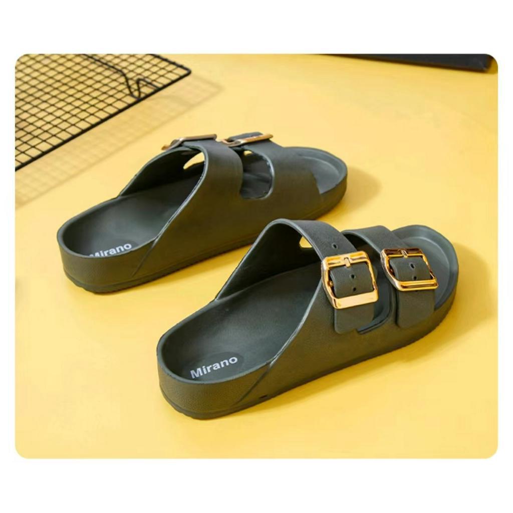 869-2 new Korean fashion unisex two strap slippers women and men couple ...