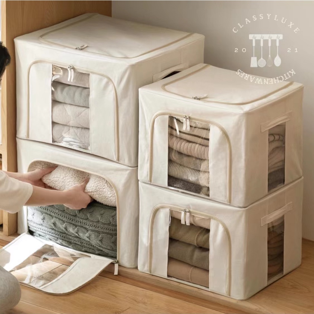 KITkitchen Wardrobe Organizer Home Canvas Cloth Clothes Storage Box ...