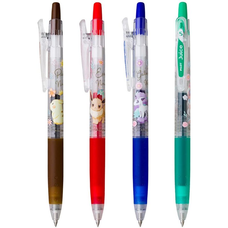 Pilot Juice Showa Note Pokemon Pikachu Ponyta Eevee Sylveon Set 0.5mm ...