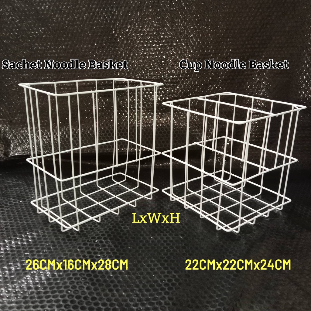 MAPLE SHOP's Cup/Sachet Noodles Wired Basket Tray Dispenser White ...