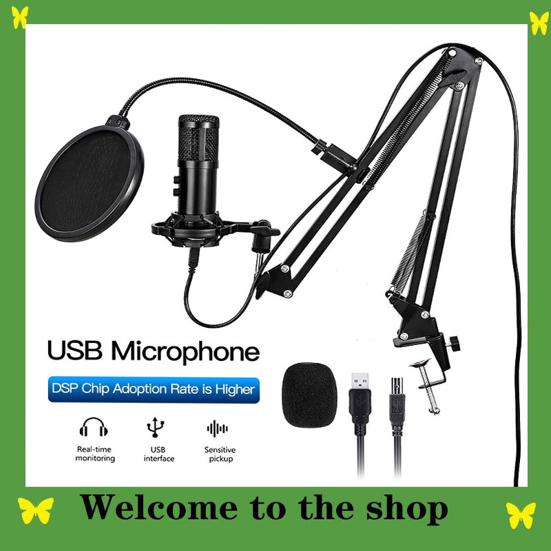 USB condenser recording microphone podcast musical instrument live ...