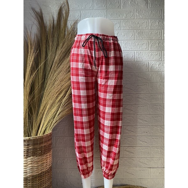 15 PCS ASSORTED CHECKERED PRINT COTTON JOGGER | Shopee Philippines