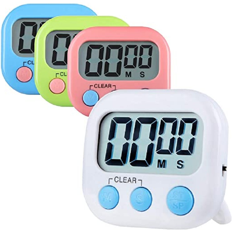 Large LCD Digital Kitchen Cooking Timer Count Down Up Clock Loud Alarm ...