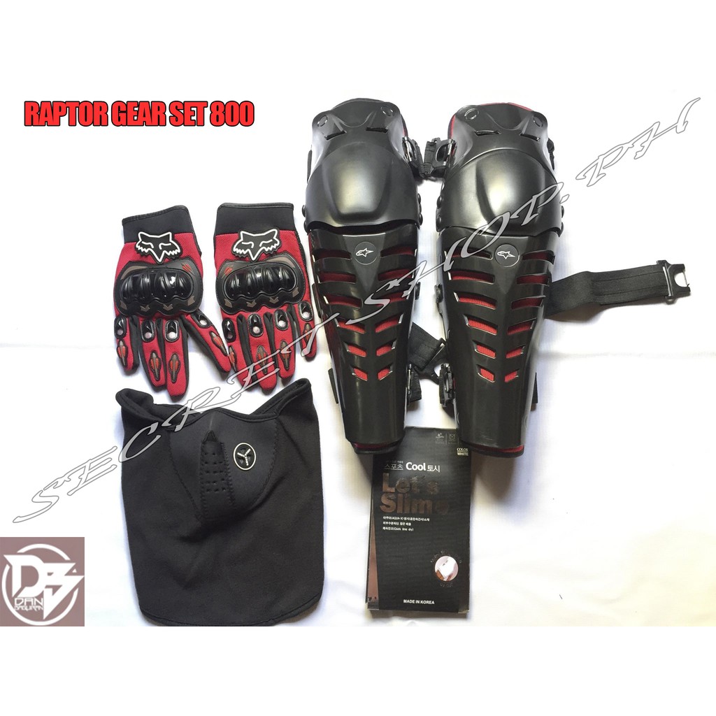RAPTOR GEAR SET (BLACK&RED) | Shopee Philippines
