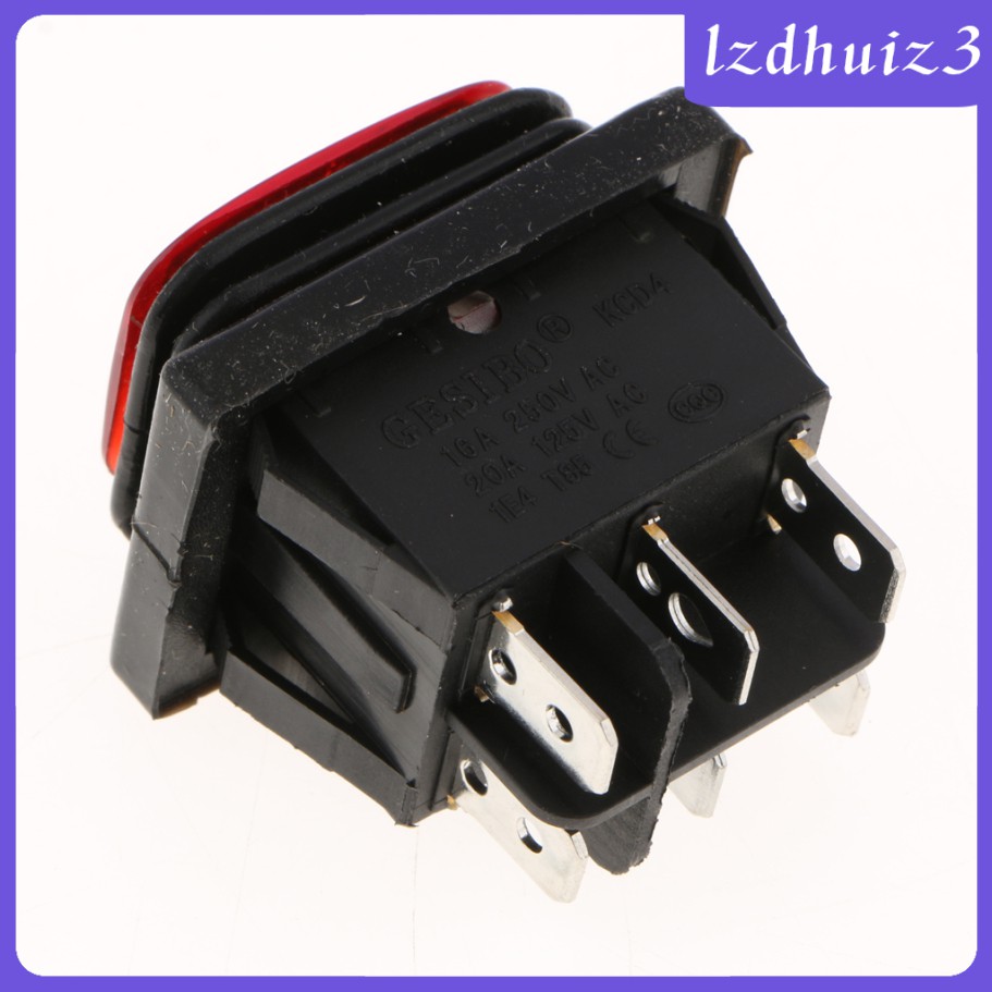 Waterproof 6 Pin On/Off/ Position Square Toggle Rocker Boat Switch w ...