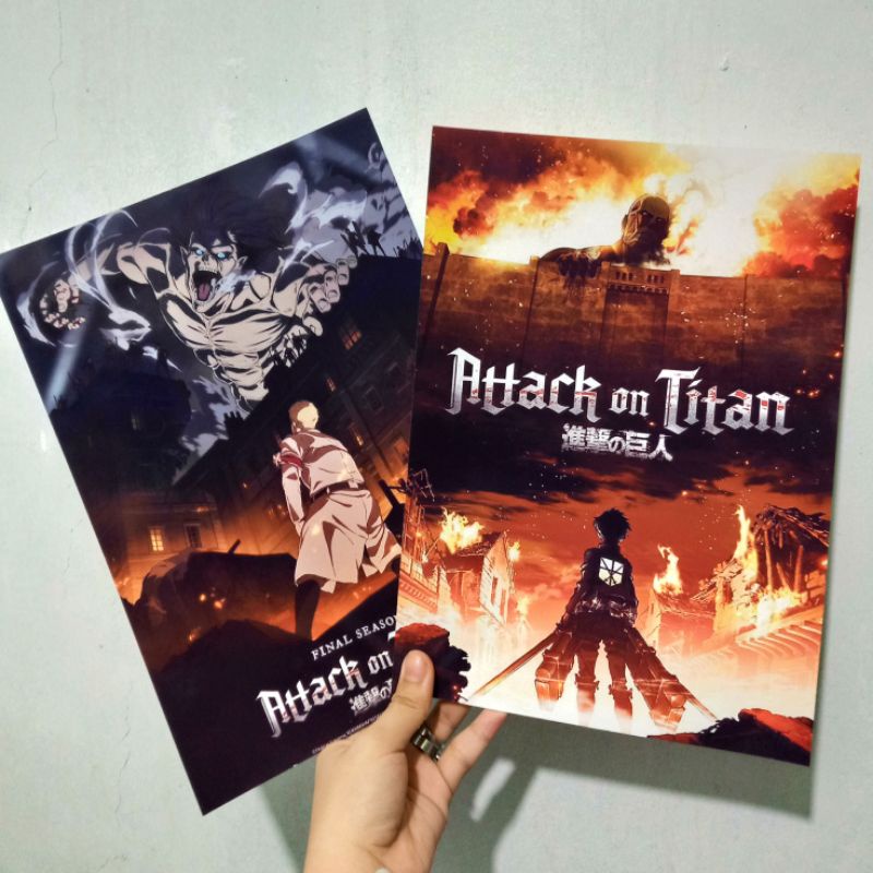 Attack on Titan SNK Anime Manga Wall Poster Decor Sticker A4 ...