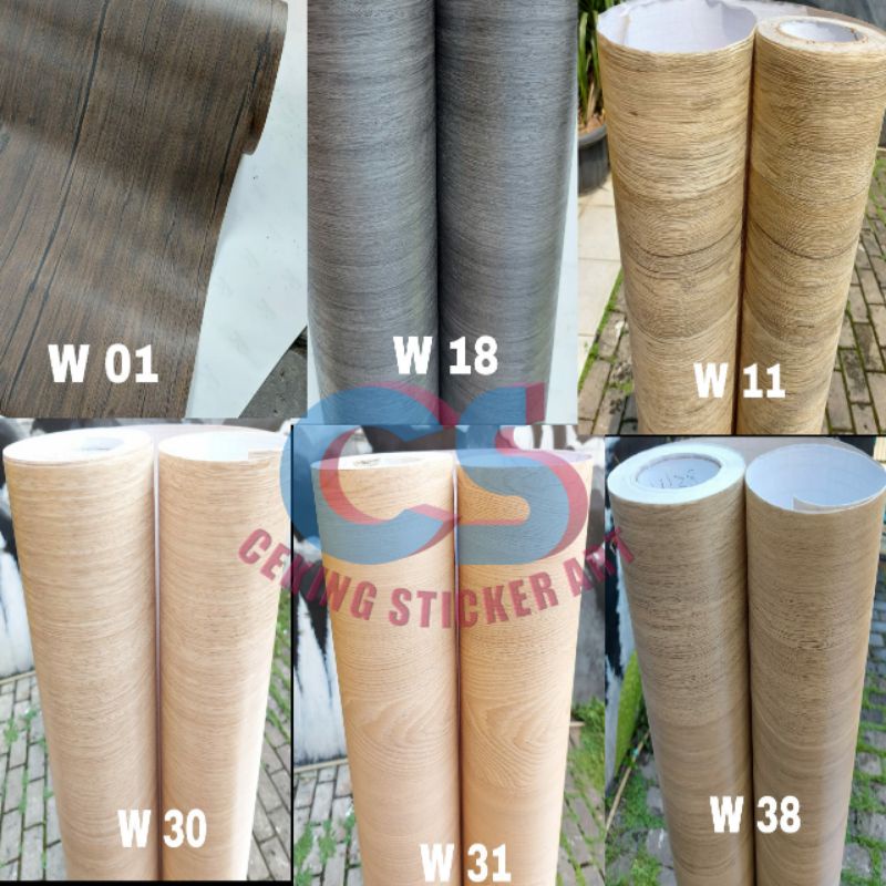 Textured 3D premium wood grain stickers for wall furniture decoration L ...