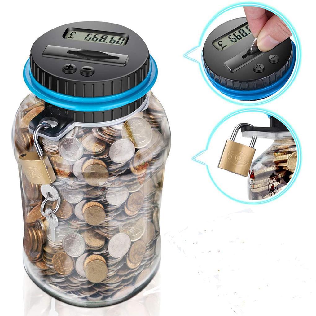 [Choo] Electronic Digital Coin Money Box with Counter Smart LCD Piggy ...