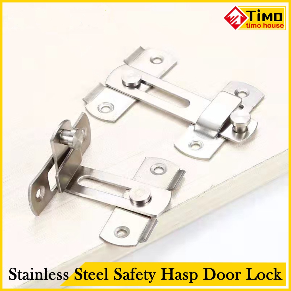 Stainless Steel Safety Hasp Door Lock 90 Degree Buckle Lock Plain ...