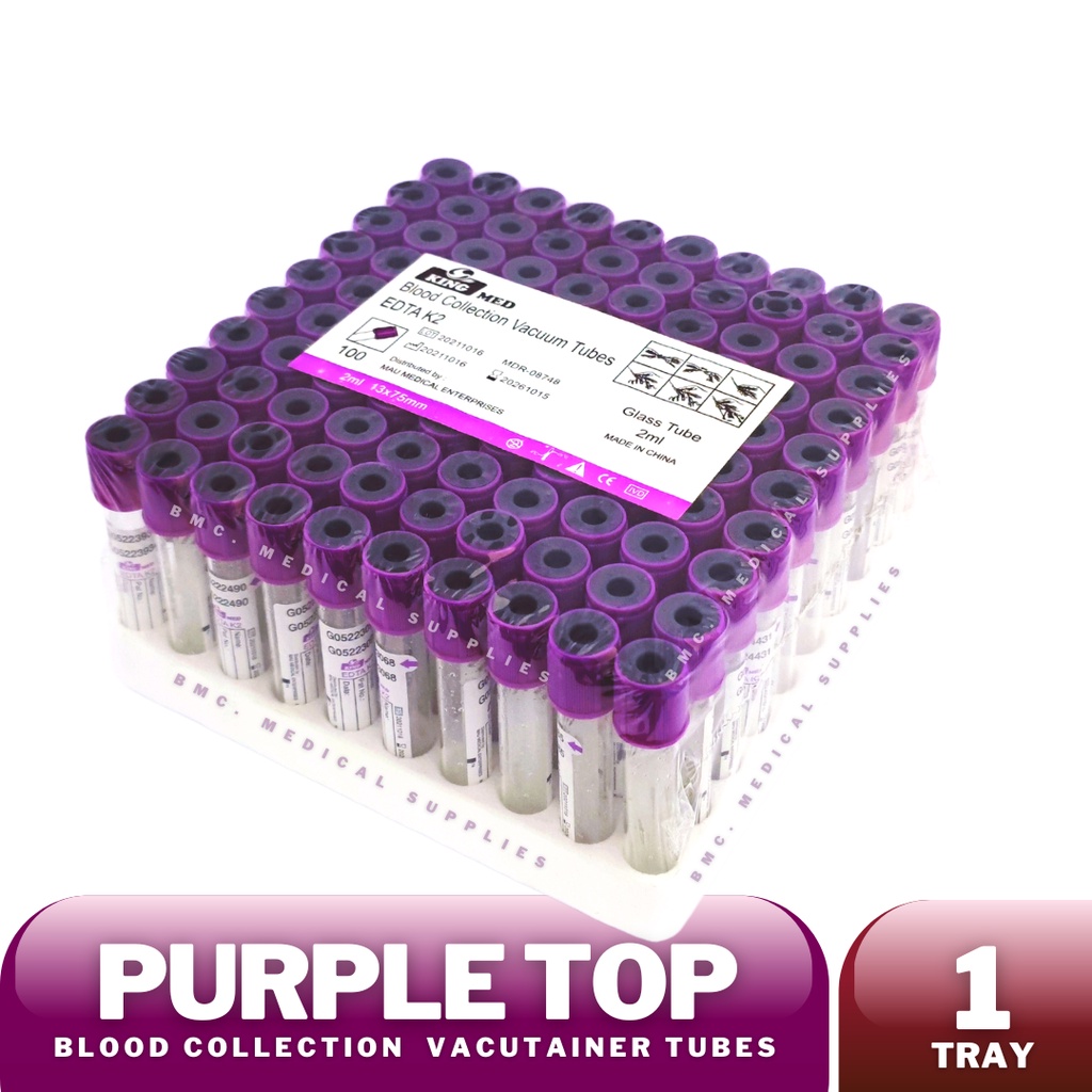 EDTA | Purple Top Tubes (Blood Collection Vacuum Tubes) 2mL 3mL 5mL ...
