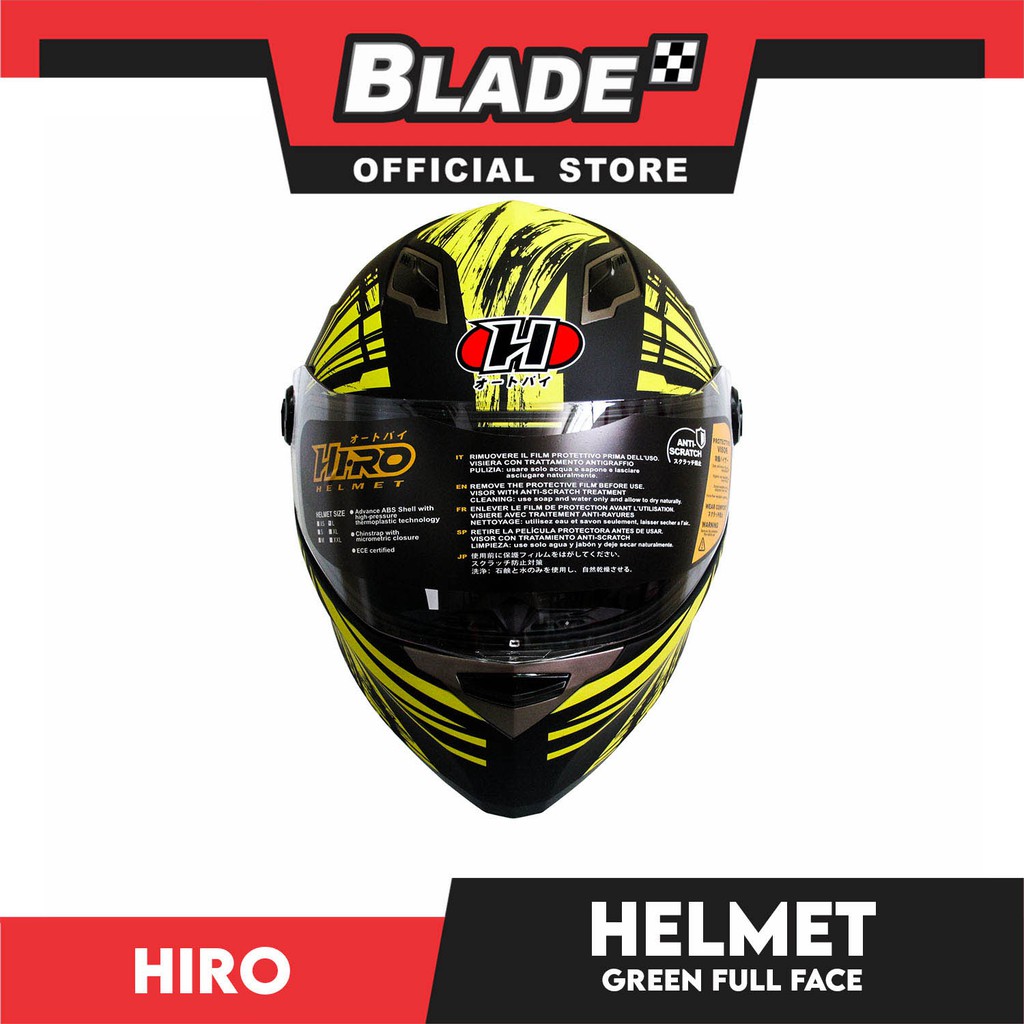 HIRO Helmet HD -09B Sunshine Yellow (Full face) | Shopee Philippines