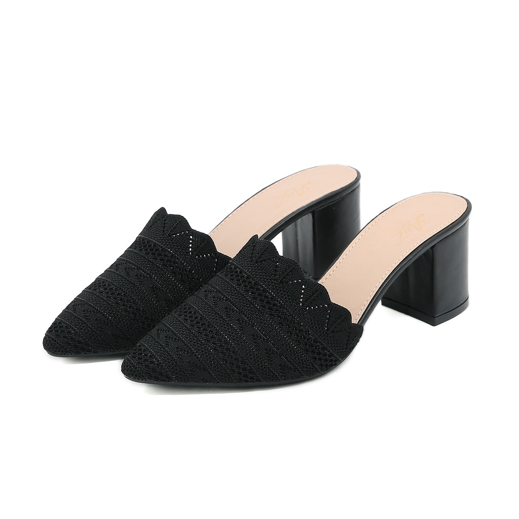 Korean leather High Heels Sandals Block-Heel | Shopee Philippines