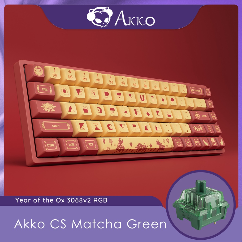 Akko Year of Ox 3068 65% Hot-swappable RGB Backlit Bluetooth 5.0 Dye ...