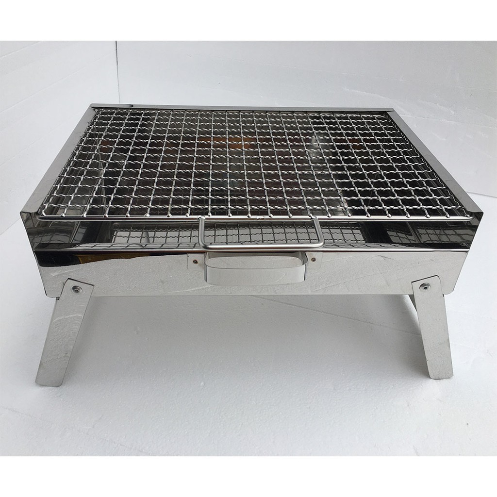 Grade 304 Portable Stainless BBQ Grill with mesh wire for Camping ...
