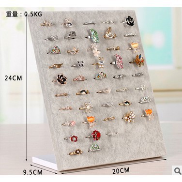 Jewelry display stand L-Shaped ring board suede plate Rings storage ...